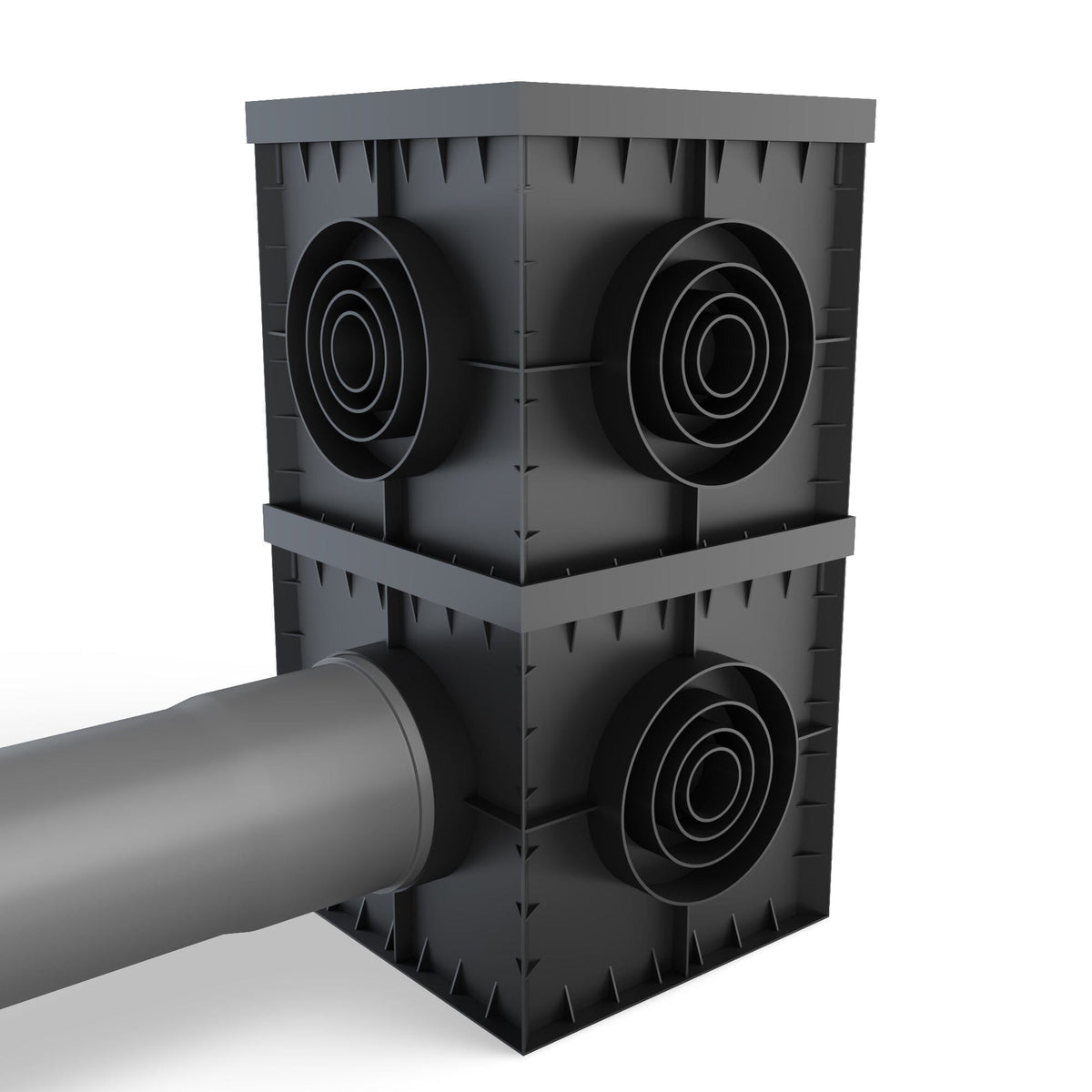 12x12 Plastic catch basin (BASE 300-CBP), ductile cast iron grate, C ...