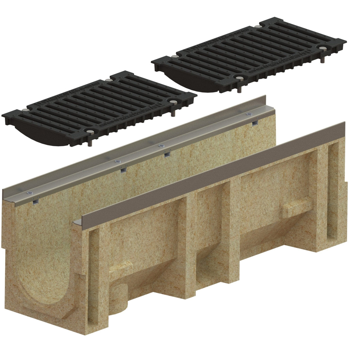 8" Polymer concrete trench drain (MEGA 200PC), E-F Class buy in Canada ...